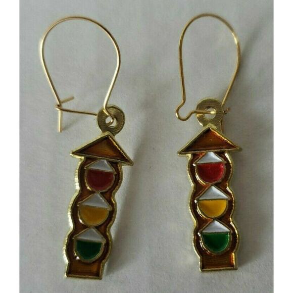 Unbranded | Jewelry | Traffic Sign Dangle Pierced Earrings Stop Light ...